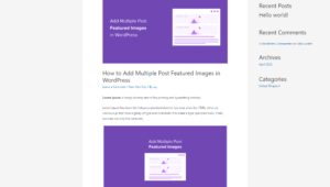 How to Add Multiple Post Thumbnails / Featured Images in WordPress