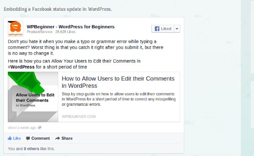 How to Embed Facebook Status Posts in WordPress How to Embed Facebook Status Posts in WordPress