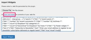 How to Import/Export Widget Settings in WordPress