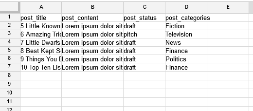 How to Import Post Ideas from CSV Spreadsheet in WordPress