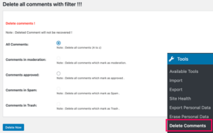 How to Easily Bulk Delete All WordPress Comments