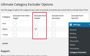How to Exclude Specific Categories from WordPress RSS Feed