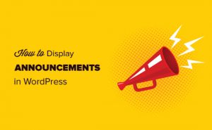 How to Display Announcements in Your WordPress Blog