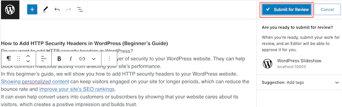 How to Allow Authors to Revise Published Posts in WordPress