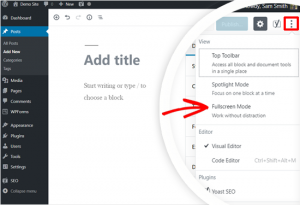 How to Use Distraction Free Full Screen Editor in WordPress