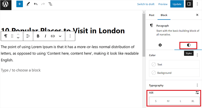 How to Easily Change the Font Size in WordPress
