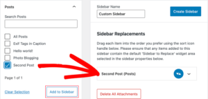 How to Display Different Sidebar for Each Post and Page in WordPress