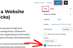 How to Exclude Specific Pages, Authors, and More from WordPress Search