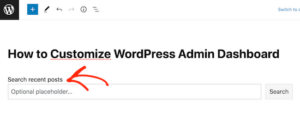 How to Add a Search Form in a WordPress Post